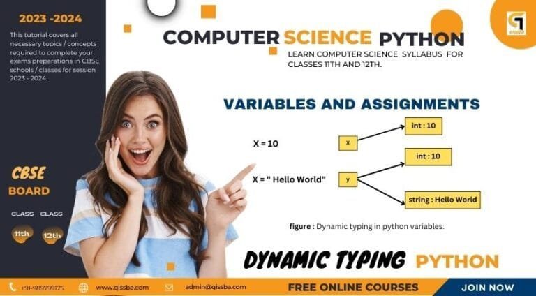 Dynamic Typing In Python CBSE Class 12 Qissba
