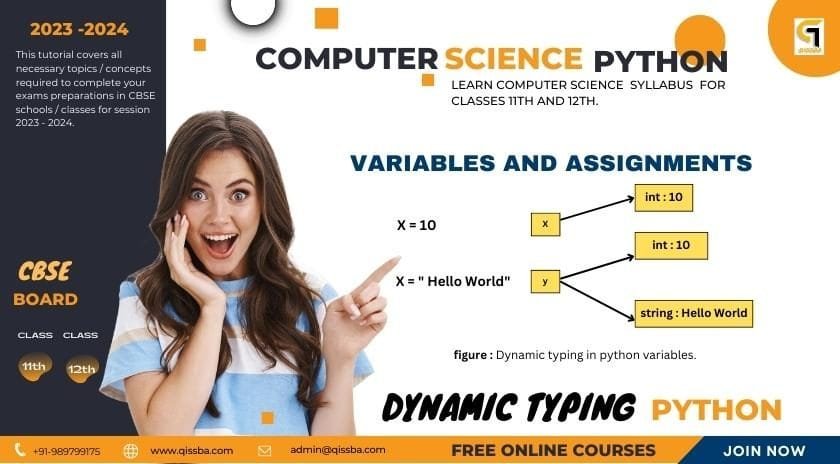 Dynamic Typing In Python CBSE Class 12 Qissba